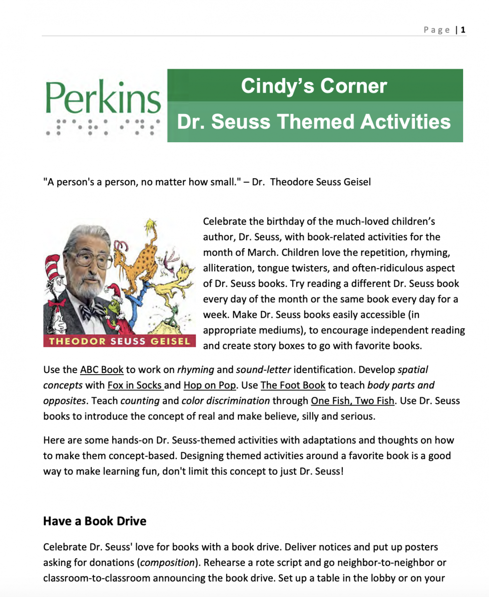 Dr. Seuss-Themed Activities – Paths to Literacy