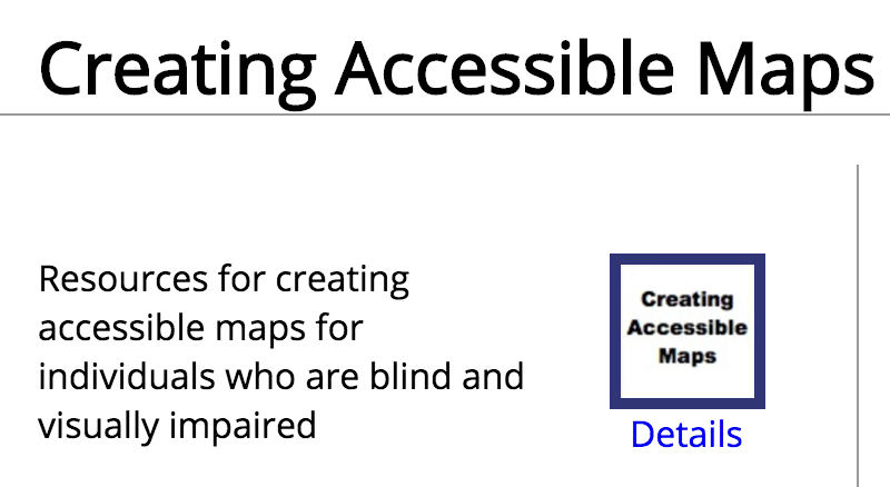 Creating Accessible Maps – Paths to Literacy