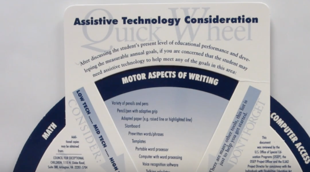 The Process of Considering Assistive Technology – Paths to Literacy