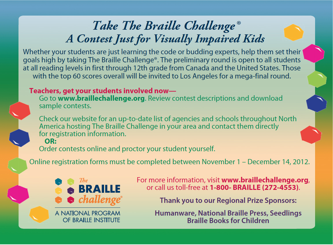 Braille Challenge – Paths to Literacy