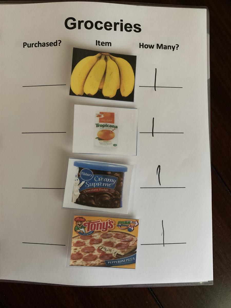 Grocery Shopping: Creating a List with Pictures for Students with Low ...