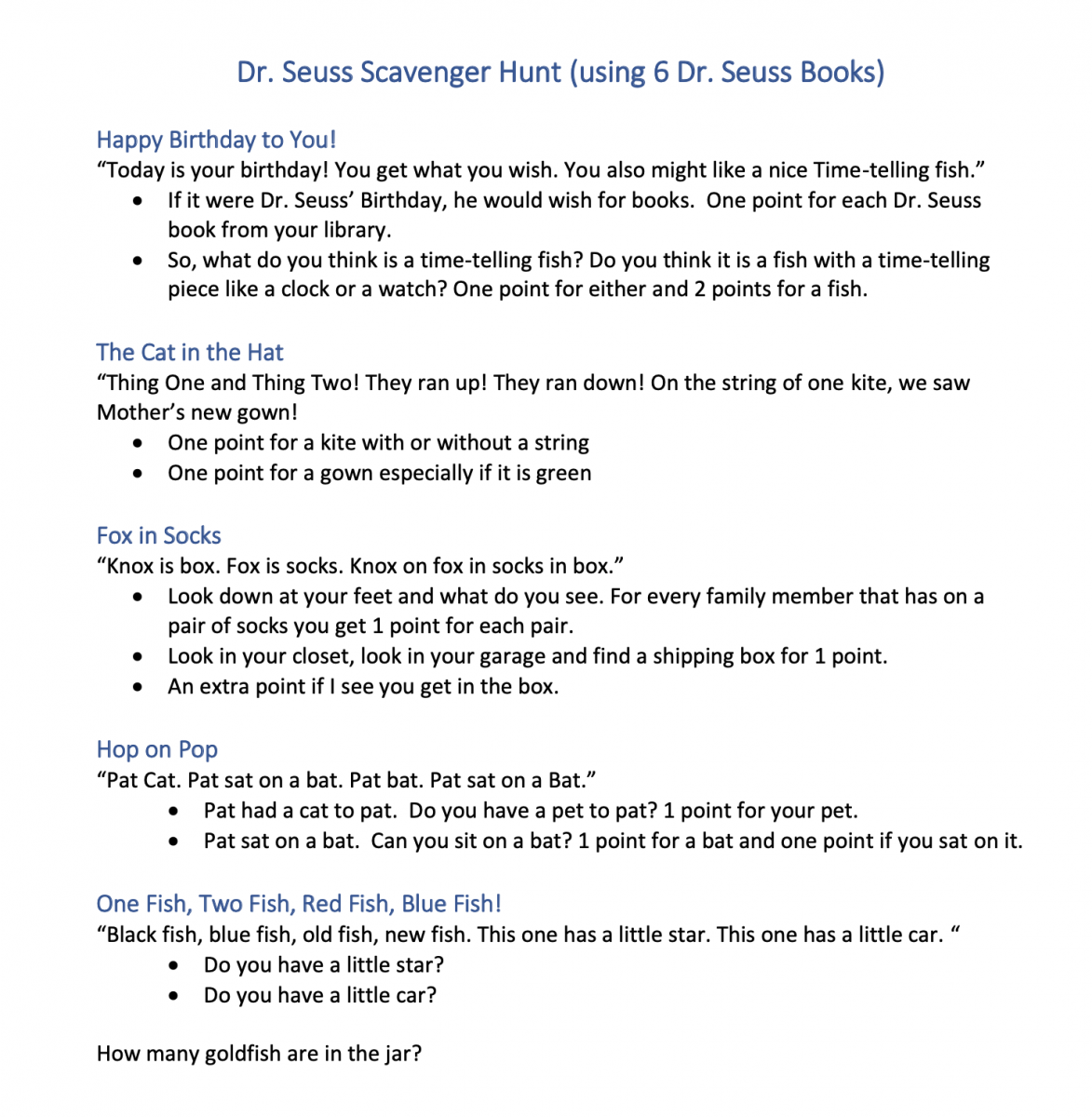 Dr. Seuss Family Night – Paths to Literacy