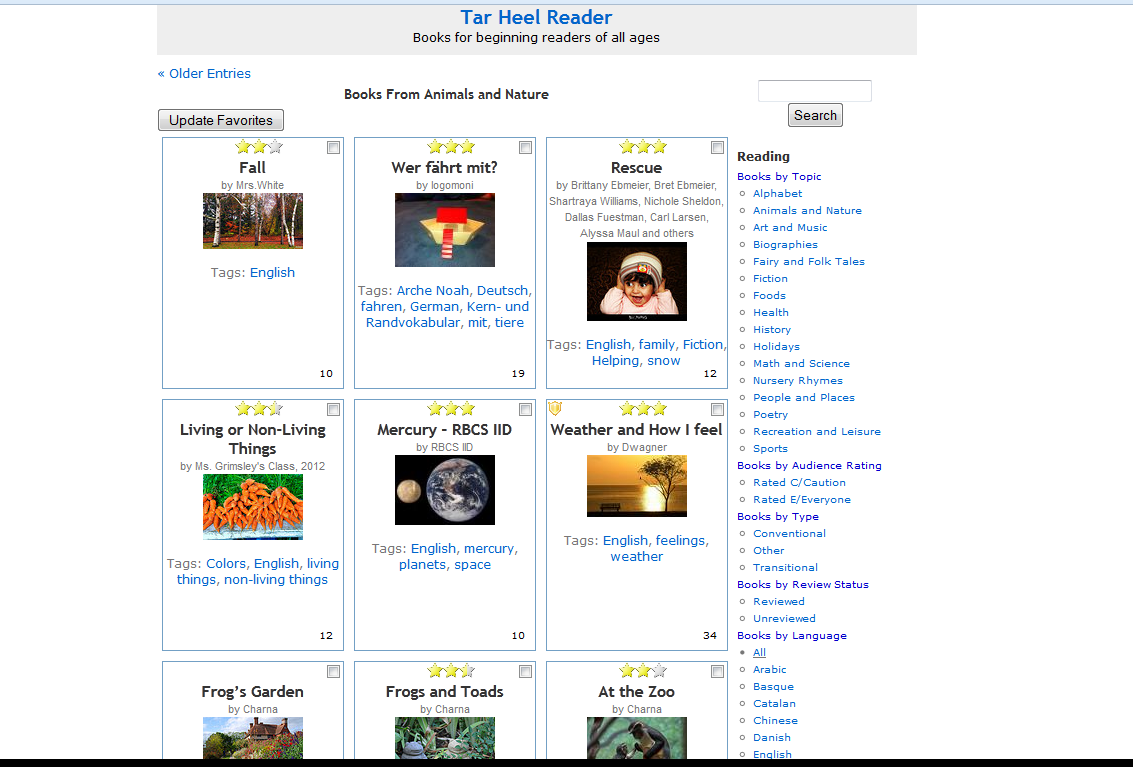 Tar Heel Reader – Paths to Literacy