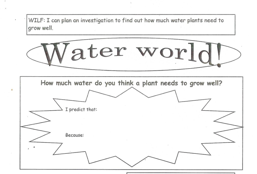 Adapting Water World Worksheet – Paths to Literacy